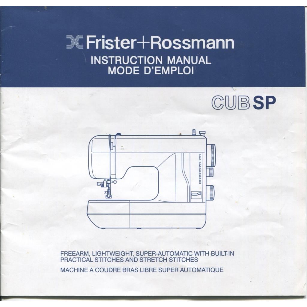 Frister and Rossmann Instruction Manuals